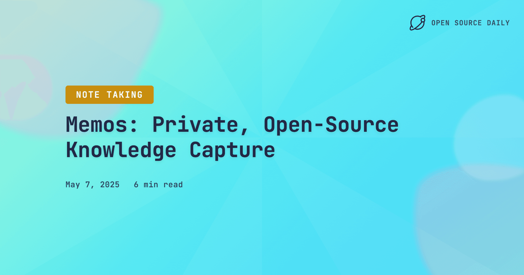 Memos Private Open Source Knowledge Capture Open Source Daily