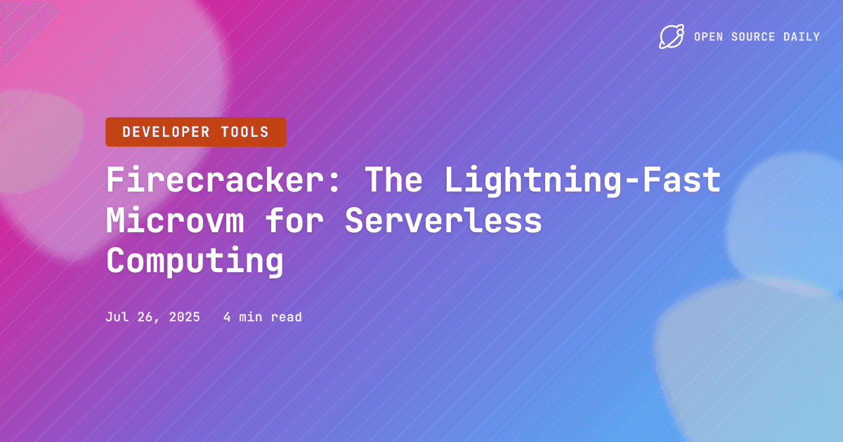 Firecracker The Lightning Fast Microvm For Serverless Computing Open