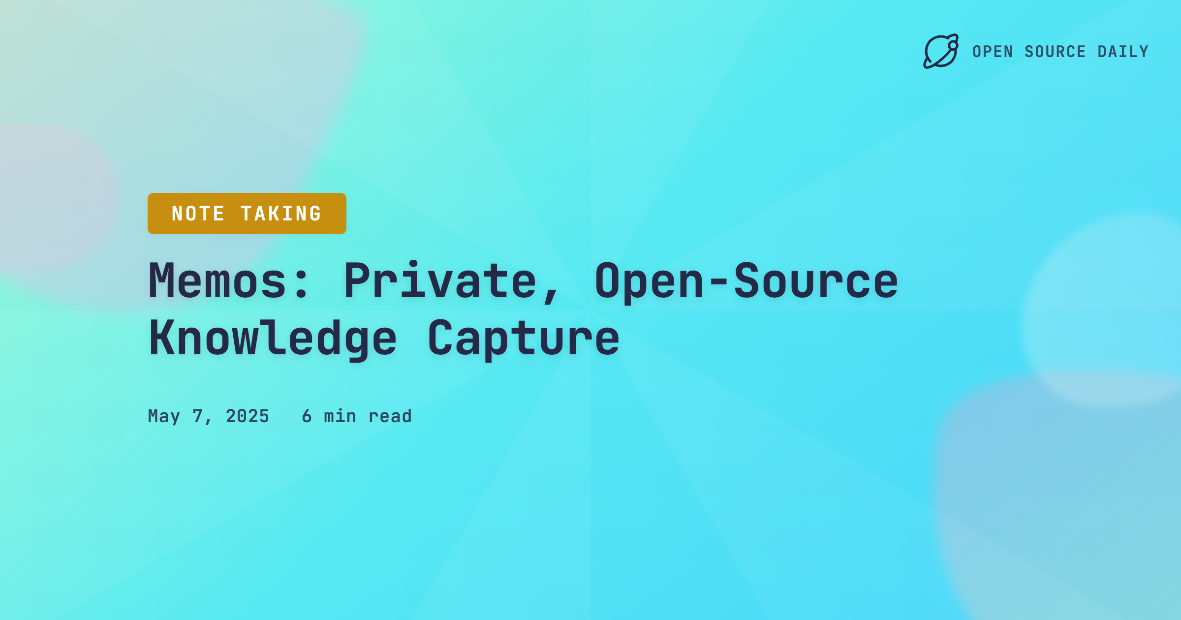Memos: Private, Open-Source Knowledge Capture | Open Source Daily