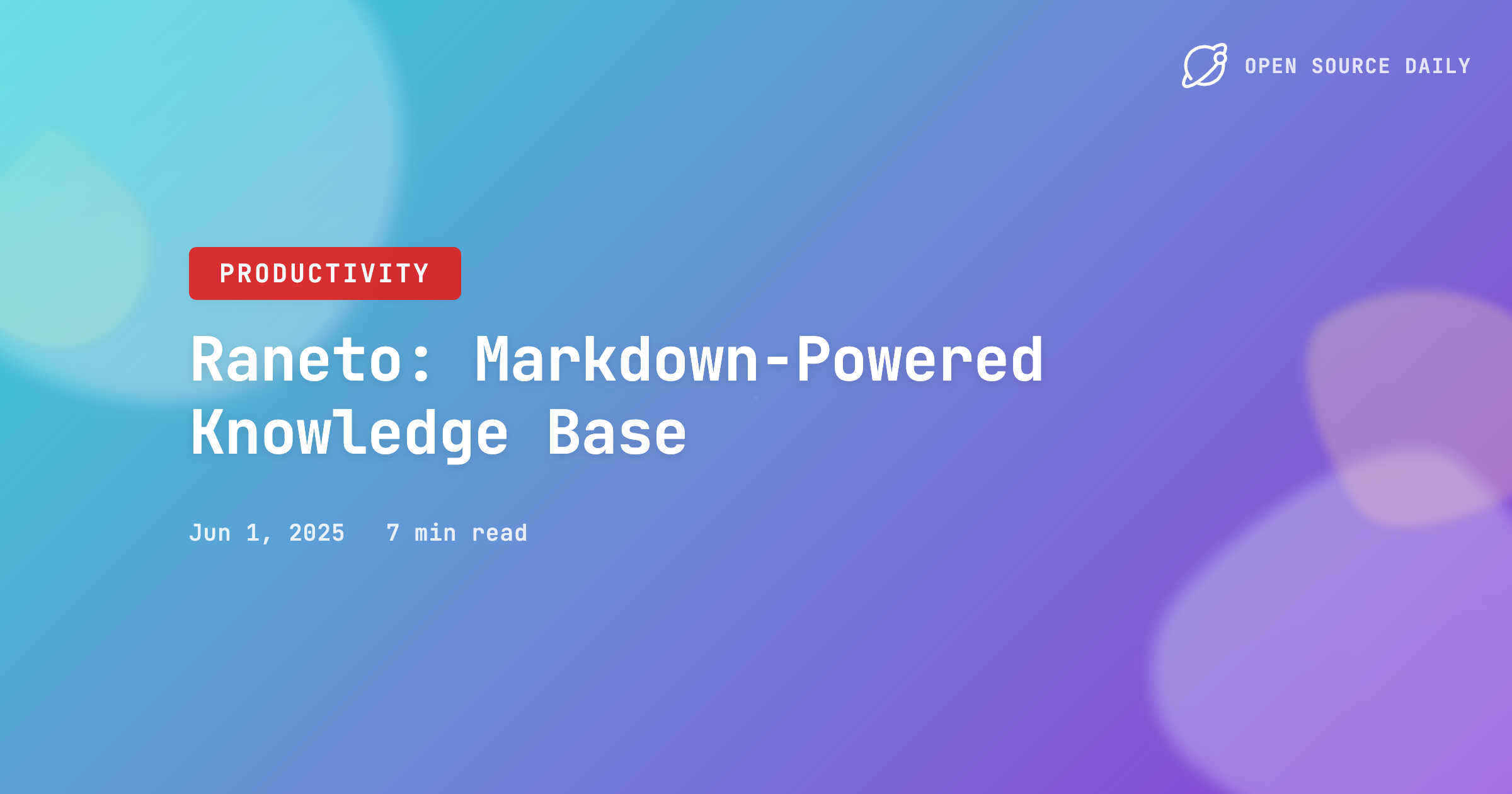 Raneto: Markdown-Powered Knowledge Base | Open Source Daily